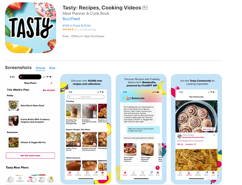 Ứng dụng Tasty: Bí quyết nấu ngon, lên thực đơn dễ dàng mỗi ngày