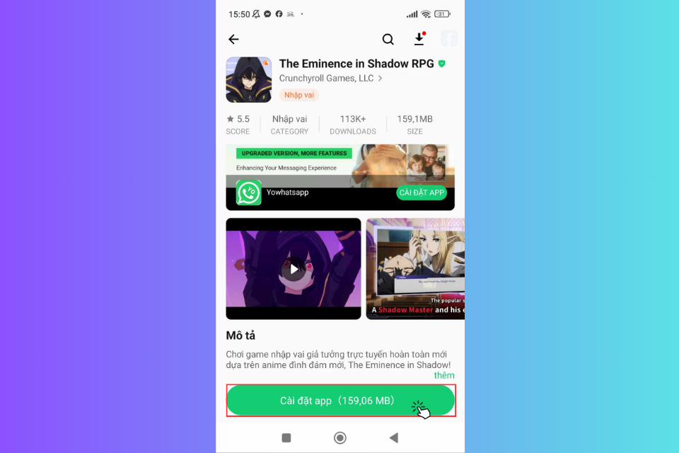 Cách cài đặt The Eminence in Shadow Game trên điện thoại và PC