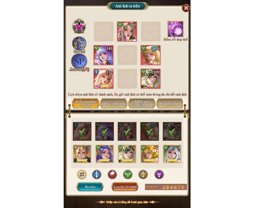 Tổng hợp các mẹo chơi game Goddess Era để lên cấp nhanh