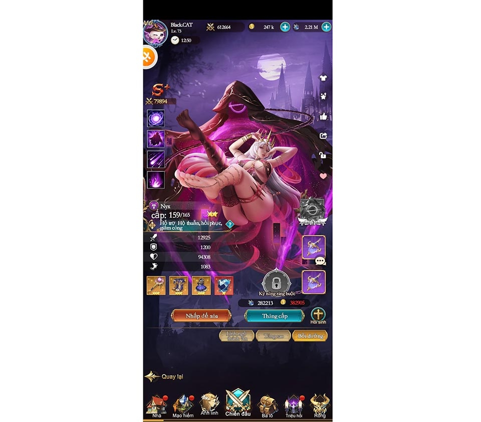Tổng hợp các mẹo chơi game Goddess Era để lên cấp nhanh