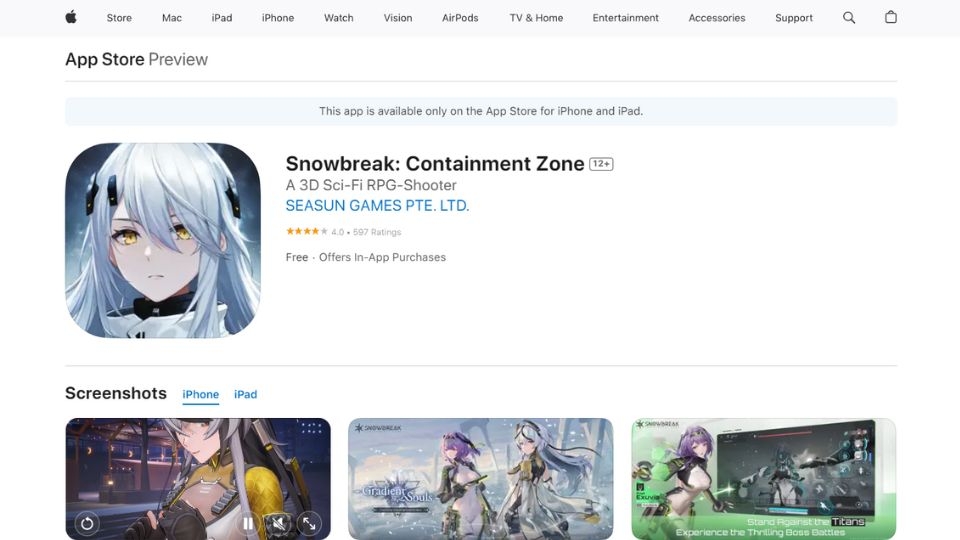 Snowbreak: Containment Zone - Game nhập vai bắn súng cực đỉnh