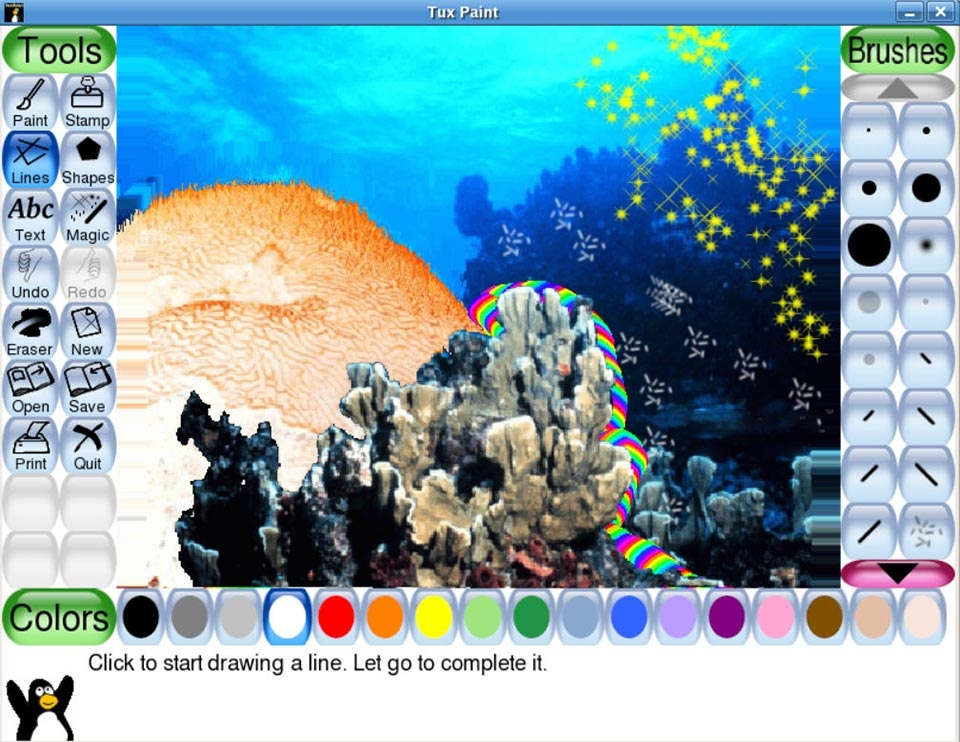 Tux Paint: Phần mềm tập tô vẽ miễn phí dành cho các hoạ sĩ nhí