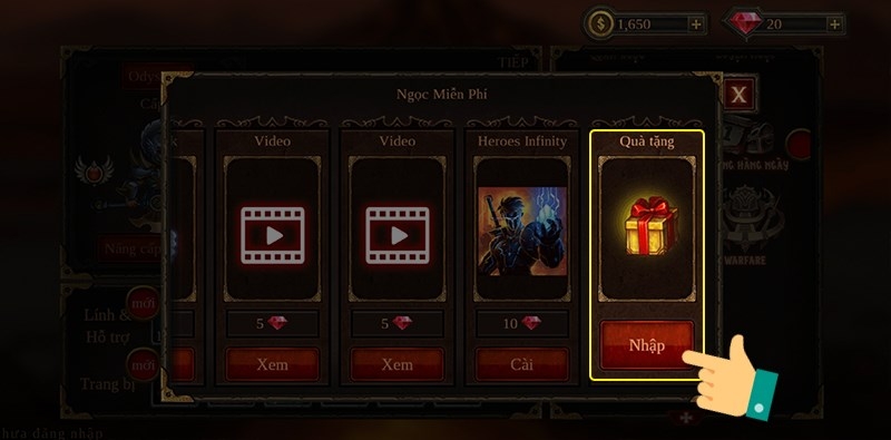 Full code Epic Heroes War tháng 12/2025, cách săn và nhập code nhận quà