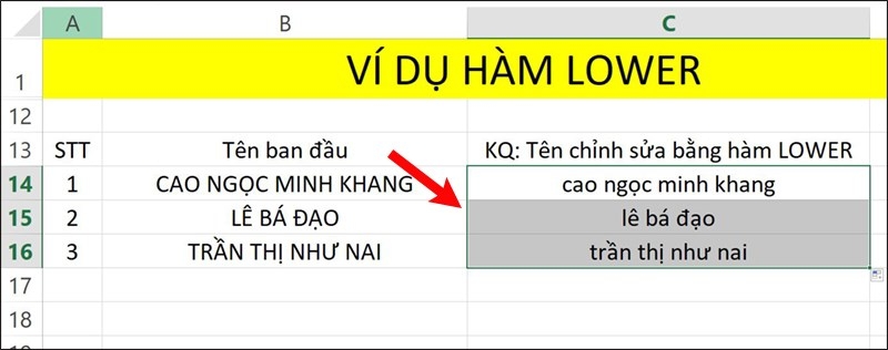 Tìm hiểu về hàm LOWER trong Excel: Hướng dẫn chi tiết cách dùng