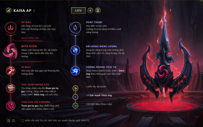 Kaisa AP mùa 14: Hướng dẫn build bảng ngọc, cách lên đồ mạnh nhất