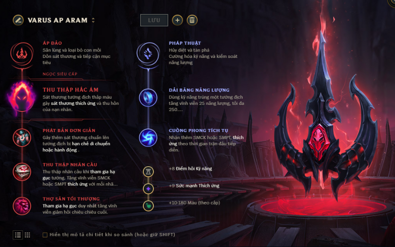 Varus AP mùa 14: Hướng dẫn build bảng ngọc, cách lên đồ mạnh nhất