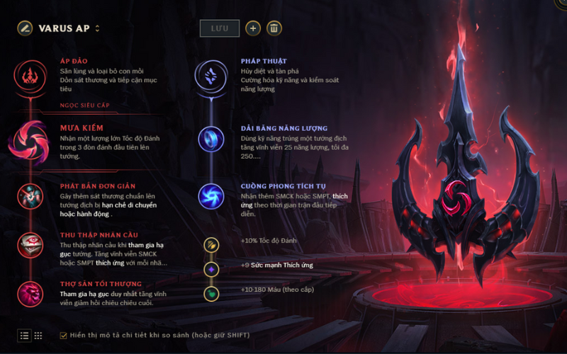 Varus AP mùa 14: Hướng dẫn build bảng ngọc, cách lên đồ mạnh nhất