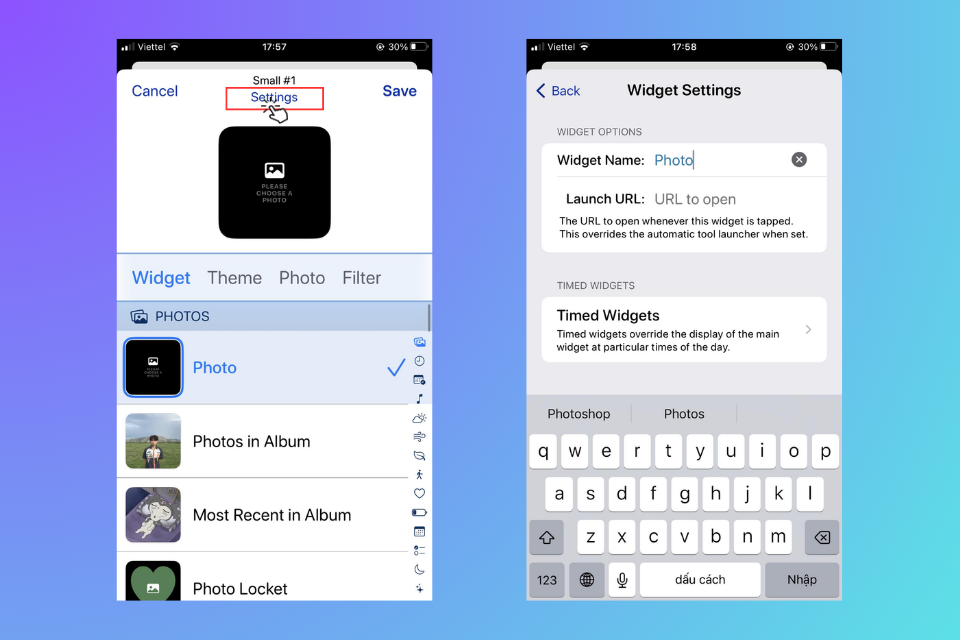 Hướng dẫn cách sử dụng Widgetsmith tùy chỉnh widget trên iPhone