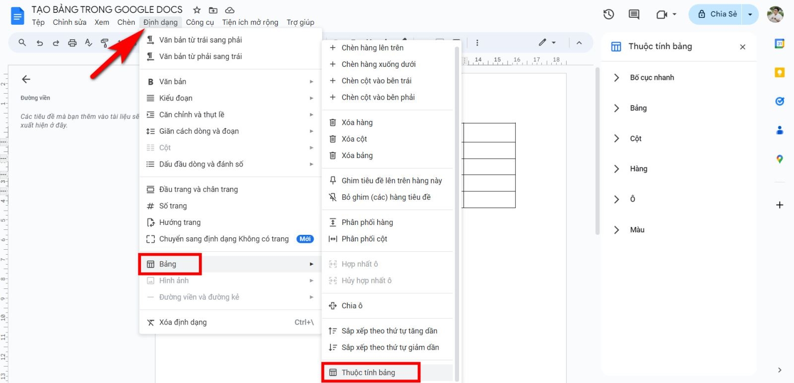 Hướng dẫn cách tạo bảng trong Google Docs nhanh chóng, đơn giản