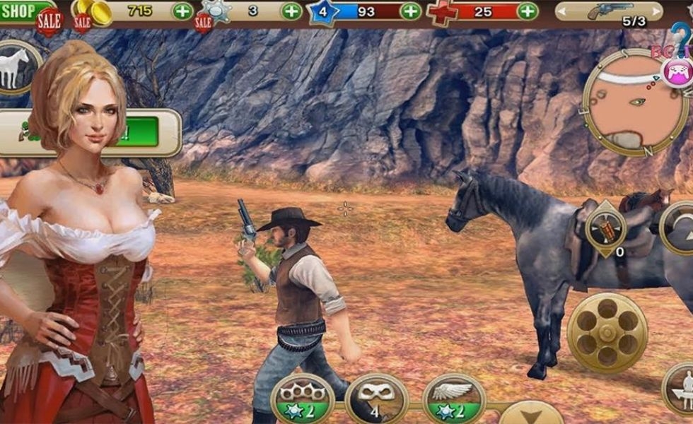 Game Six Guns: Game cao bồi đấu súng hoang dã, hành động giật gân