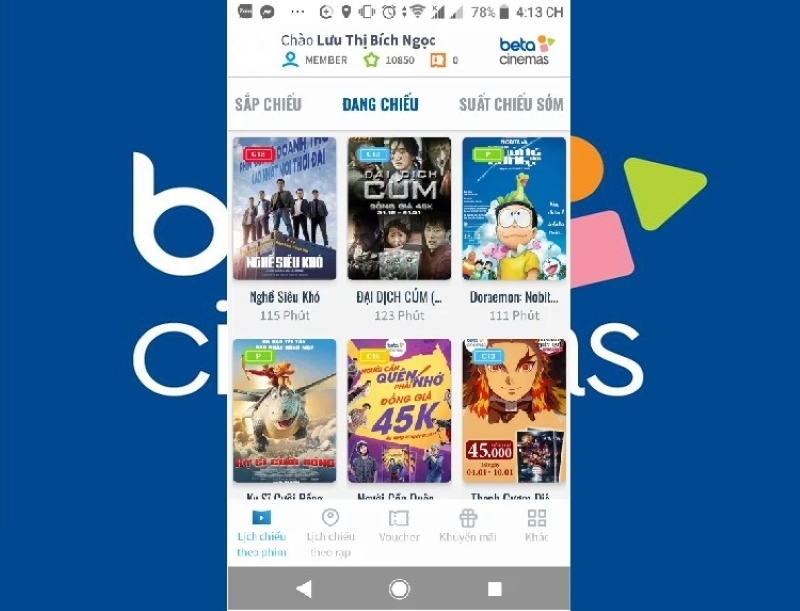 Tải Beta Cinemas: Đặt vé xem phim online và xem lịch chiếu từ xa