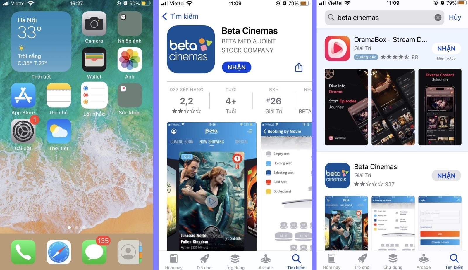 Tải Beta Cinemas: Đặt vé xem phim online và xem lịch chiếu từ xa