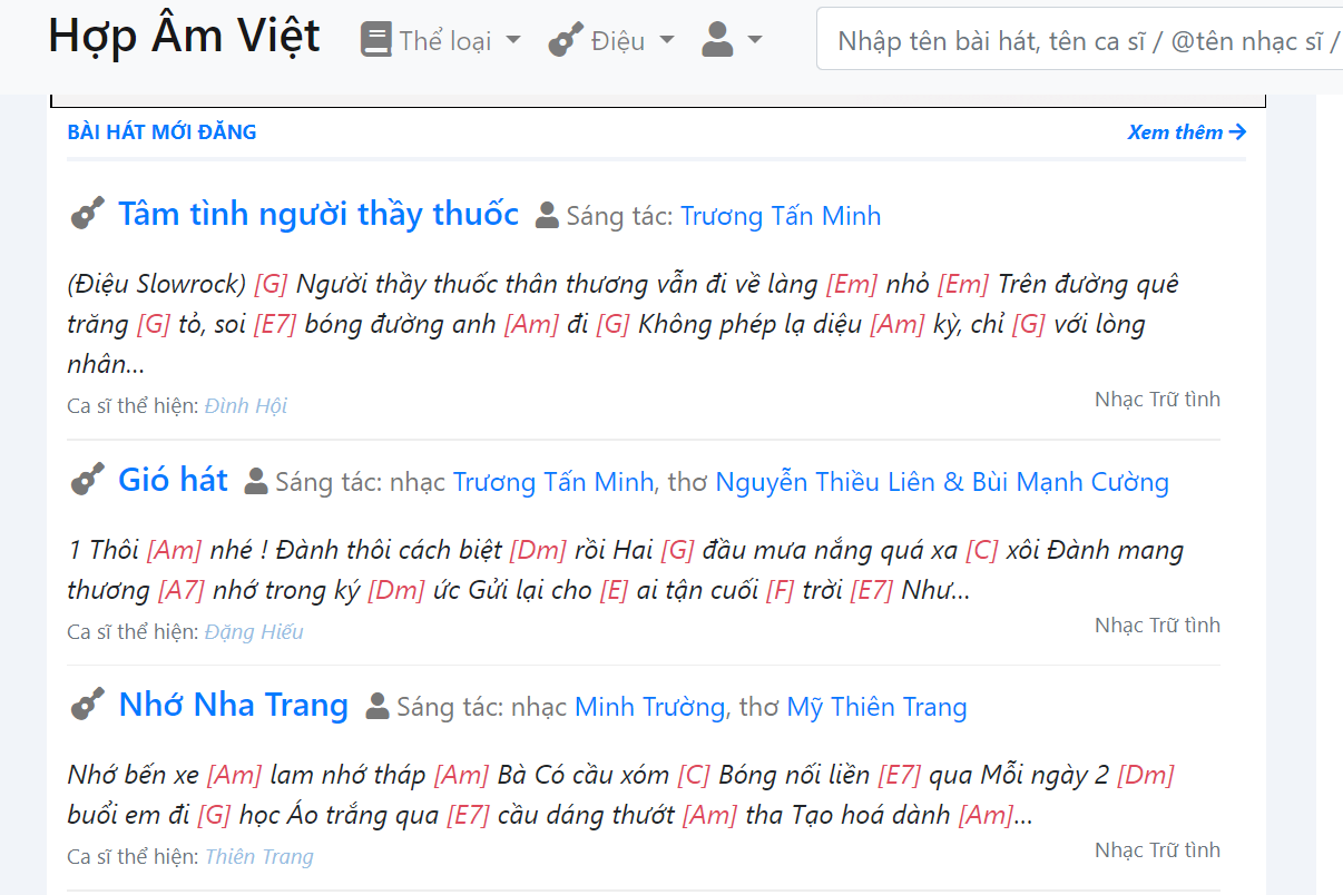 Hợp Âm Việt: Nguồn tài nguyên hợp âm phong phú và chuẩn xác