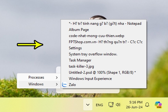 Tải về Task Killer: Công cụ giúp đóng ứng dụng khi máy tính treo