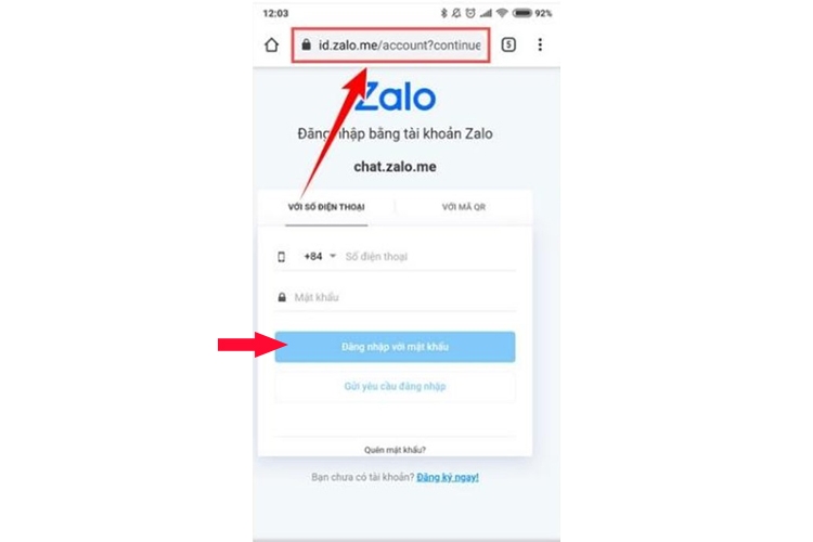 Zalo Web - Đăng nhập trên Google Chrome bằng điện thoại và máy tính