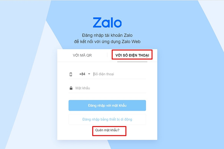 Zalo Web - Đăng nhập trên Google Chrome bằng điện thoại và máy tính