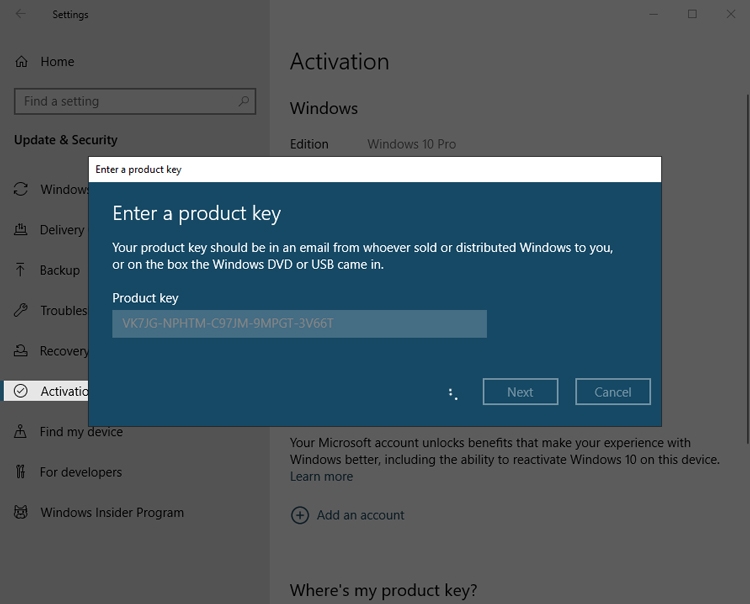Hướng dẫn cách update Product Key cho Win 10 mới nhất