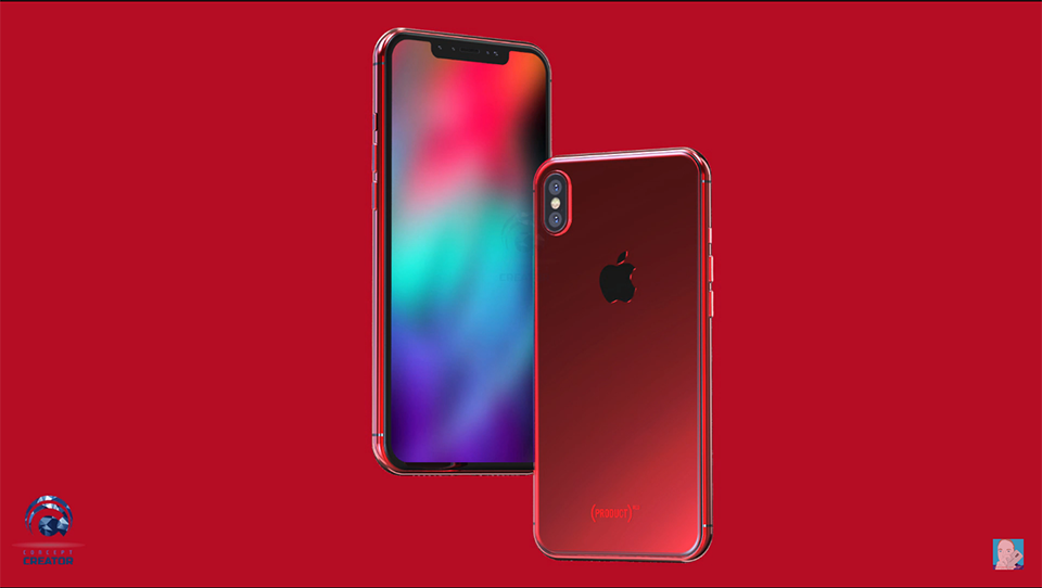 Tròn mắt với ý tương thiết kế iPhone X Red tuyệt đẹp
