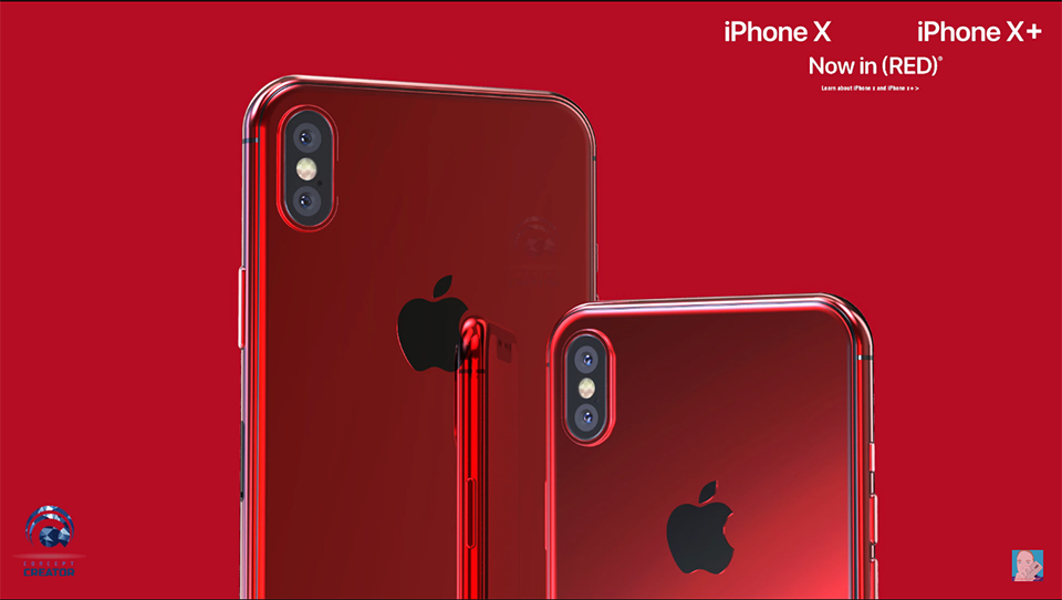 Tròn mắt với ý tương thiết kế iPhone X Red tuyệt đẹp