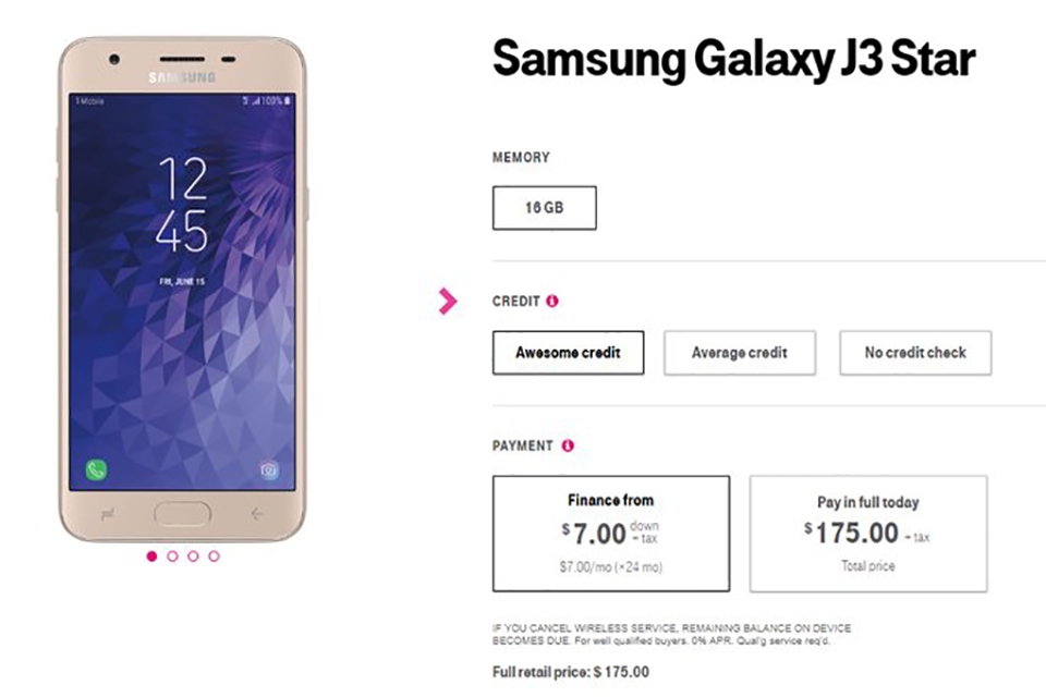 Đã có giá bán của smartphone giá rẻ Samsung Galaxy J3 Star