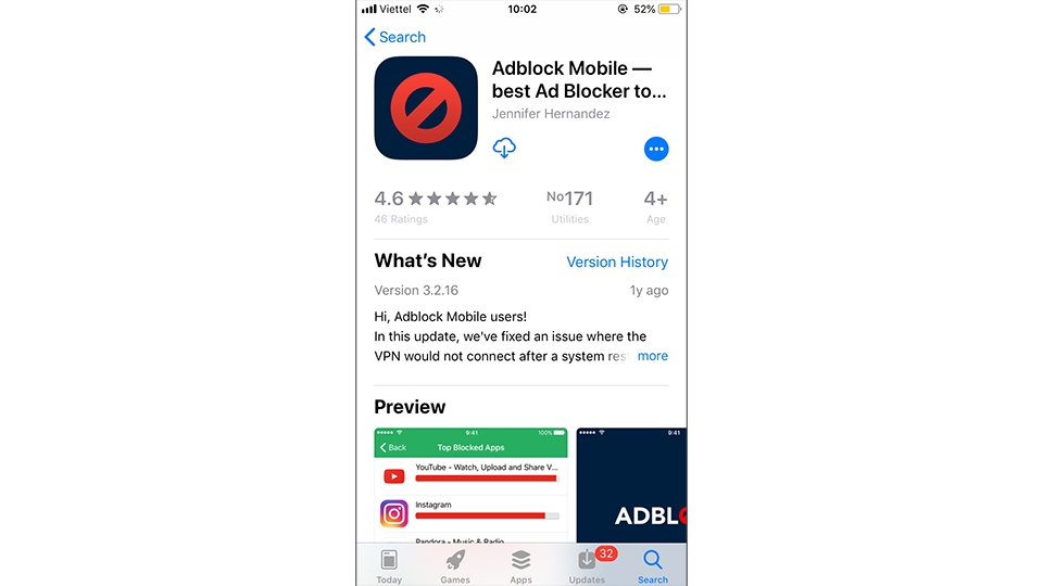 Chặn quảng cáo hiệu quả trên iPhone với Adblock Mobile