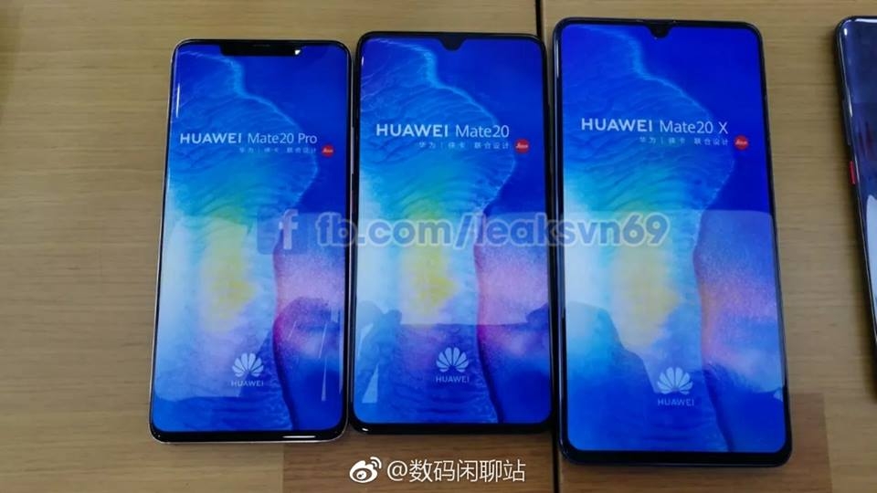 Cả 3 phiên bản Mate 20, Mate 20 Pro và Mate 20X lộ ảnh thực tế