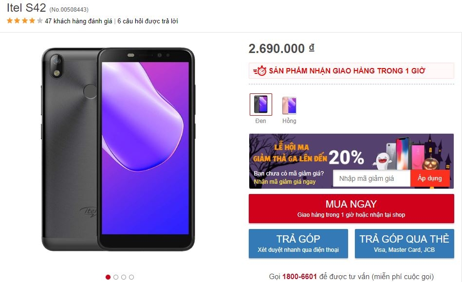 Itel S42 - thiết kế đẹp, MH 5.65 inch, RAM 3GB có mặt tại VN