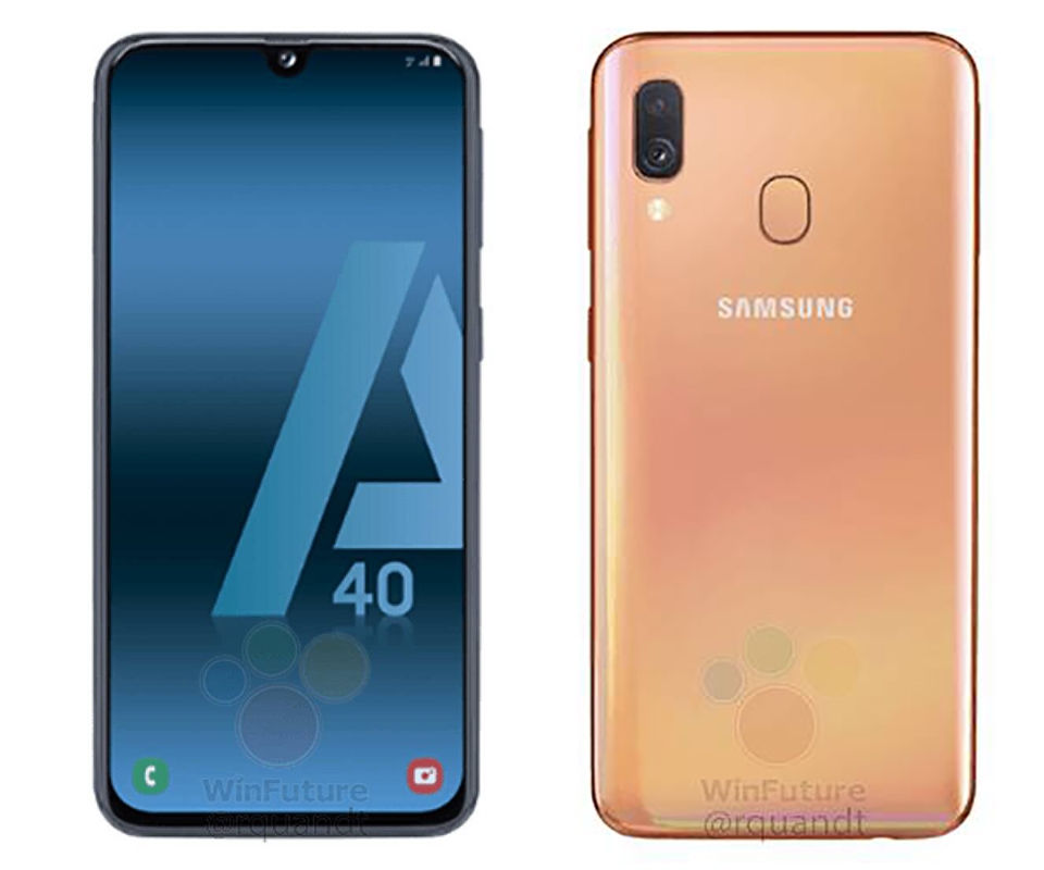 Galaxy A40 lộ ảnh render rõ nét trước khi ra mắt chính thức
