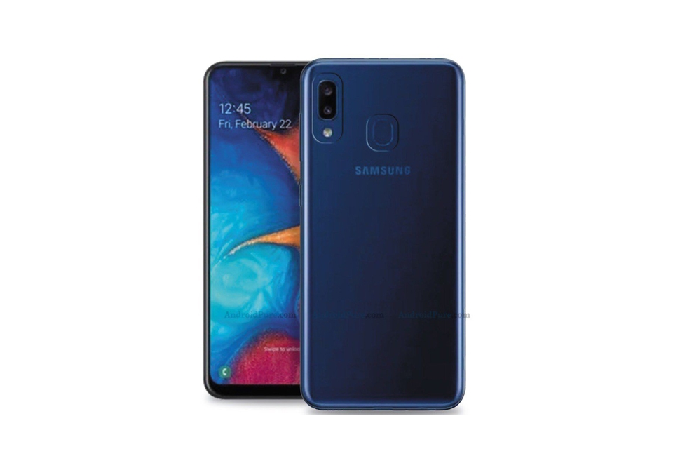 Galaxy A20e tiết lộ ảnh render có thiết kế giống A20