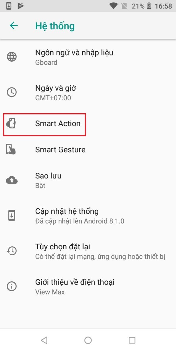 Hướng dẫn chạm hai lần để đánh thức màn hình trên Wiko View Max
