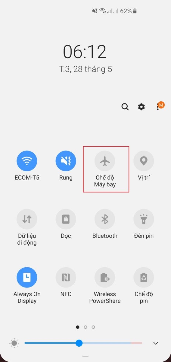 Hướng dẫn sử dụng chế độ máy bay trên Samsung Galaxy A70