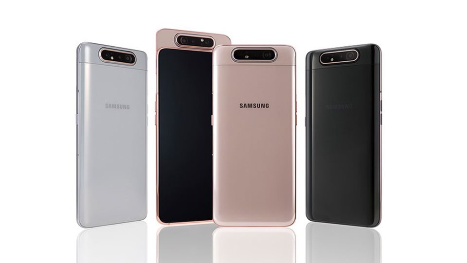 Camera Samsung Galaxy A80 nâng và lật chỉ với một động cơ