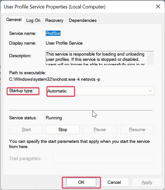 Cách sửa lỗi User profile cannot be loaded trên Windows 10