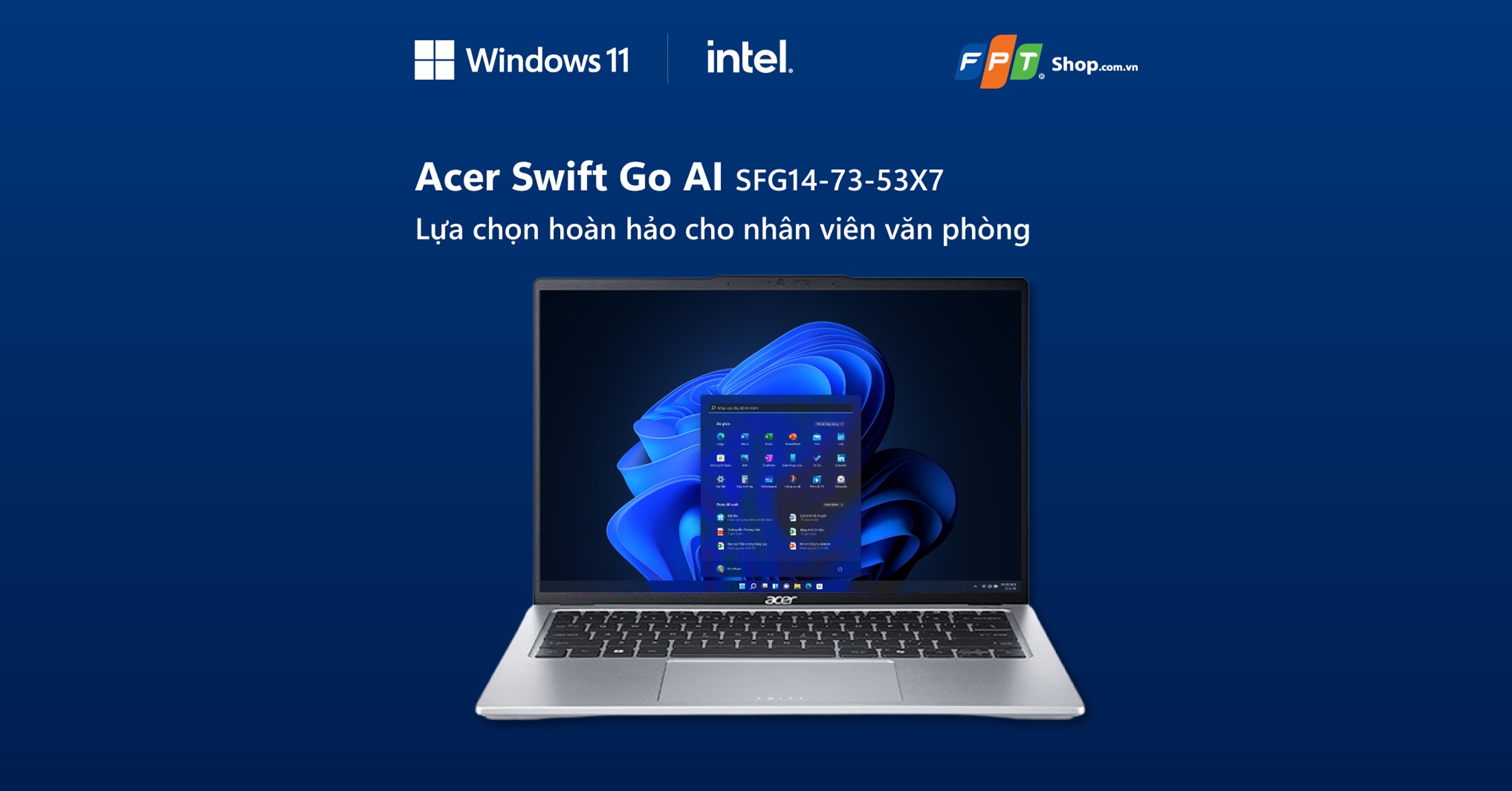 Acer Swift Go AI SFG14-73-53X7 - Lựa Chọn Hoàn Hảo Cho Nhân Viên Văn Phòng