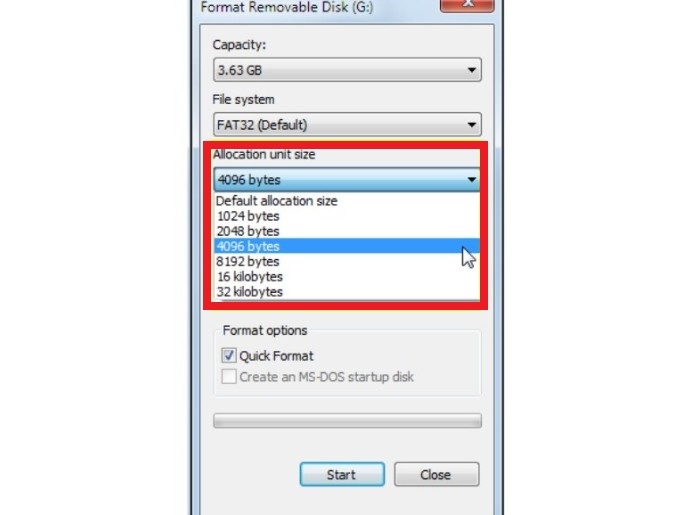 Allocation unit size là gì và vai trò quan trọng trong định dạng ổ đĩa