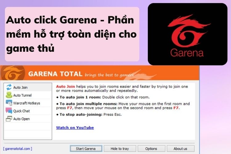 Auto click Garena - Công cụ hỗ trợ chơi game dễ dàng hơn