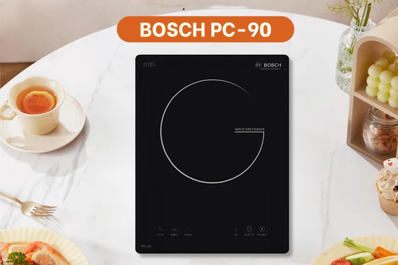 Bếp từ đơn Bosch PC90: Thiết kế sang trọng, hiệu năng mạnh mẽ