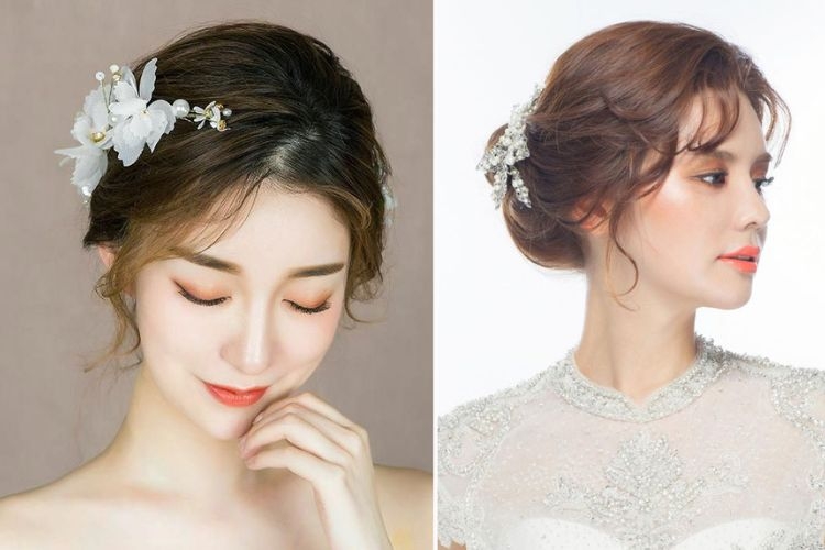 Búi tóc cô dâu đẹp và sang trọng cho nàng trong ngày cưới