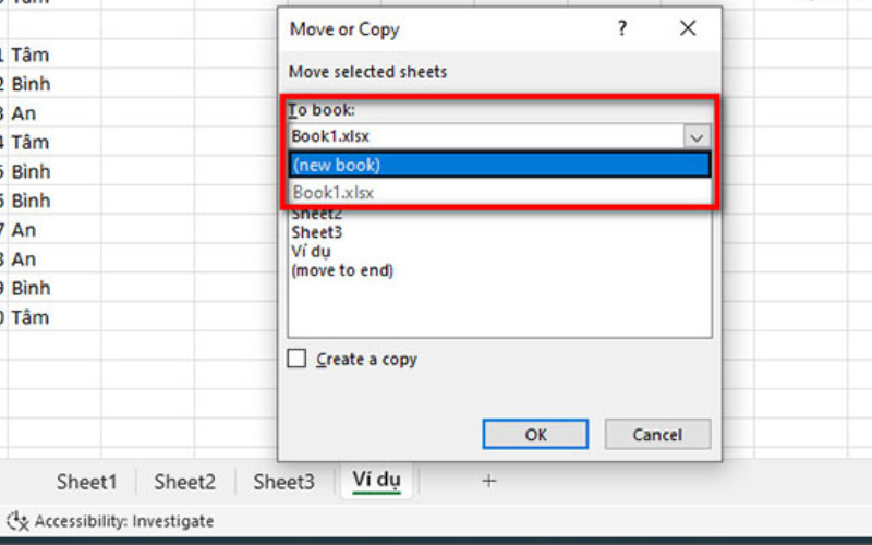 Cách copy sheet giữ nguyên định dạng trong Excel đơn giản