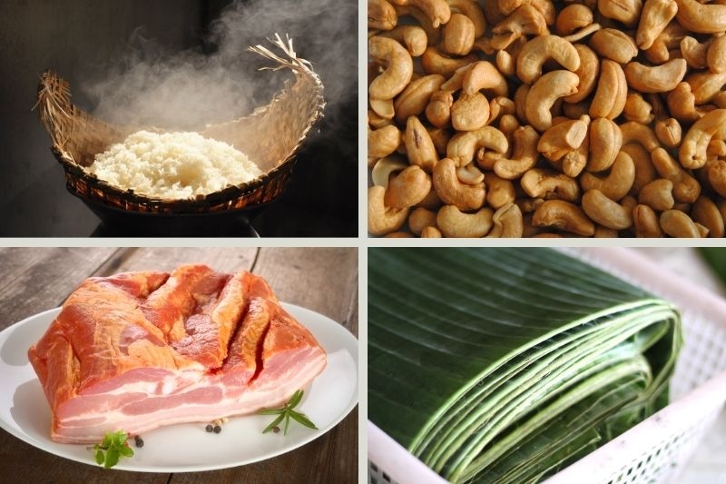 Cách gói bánh tét hạt điều dễ làm, cho món bánh thơm ngon, đón Tết thêm vui