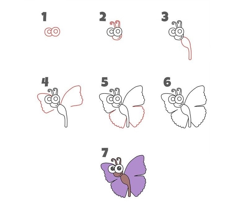 Cách vẽ con bướm đơn giản, đẹp mắt khiến ai cũng thích mê khi xem