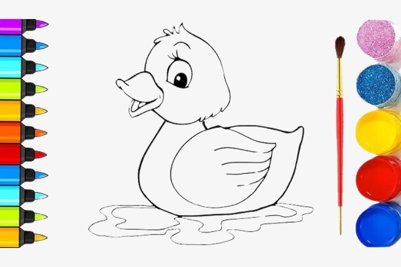 Hướng dẫn nhanh cách vẽ con vịt dễ thương với nét vẽ đơn giản