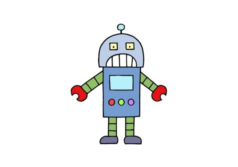 Cách vẽ robot đơn giản, dễ vẽ giúp bé phát triển khả năng hội họa