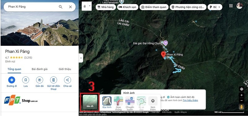 Cách xem độ cao trên Google Maps bằng điện thoại và máy tính