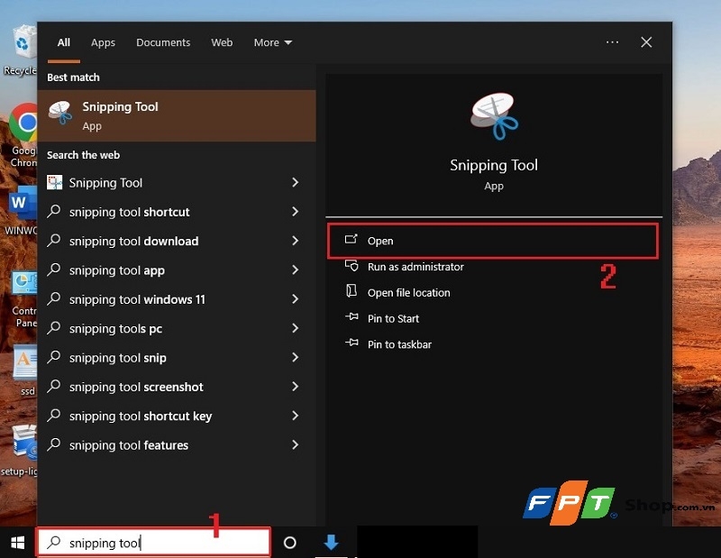 Cách cắt ảnh màn hình đơn giản trên Window với Snipping Tool