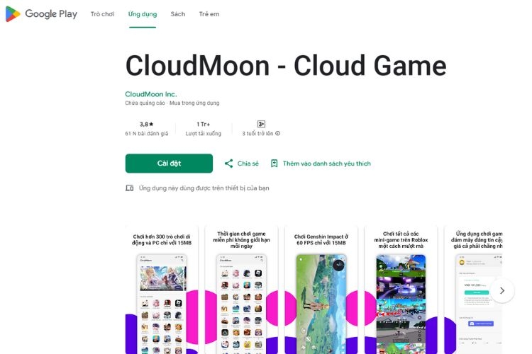 CloudMoon: Chơi game mượt mà không cần lo lắng về cấu hình máy