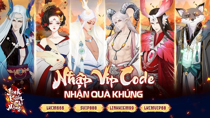 Full code Linh Kiếm Chi Mộng mới nhất tháng 4/2025 nhận quà miễn phí