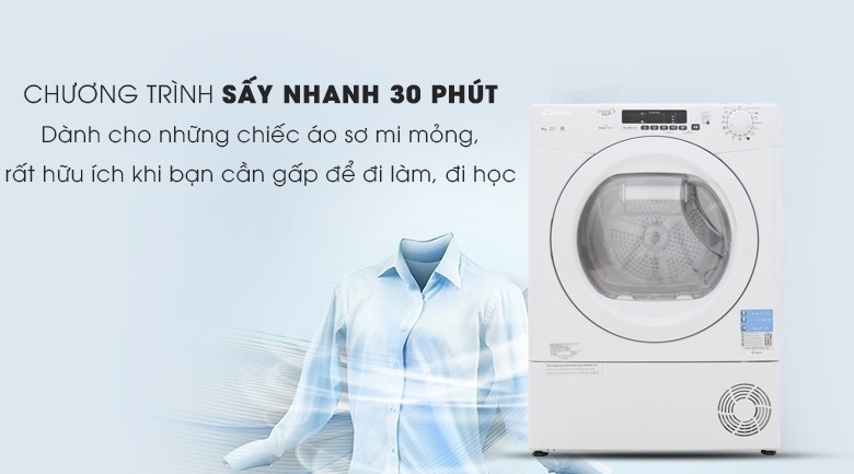 Các công nghệ máy sấy quần áo Candy và tiện ích ưu việt