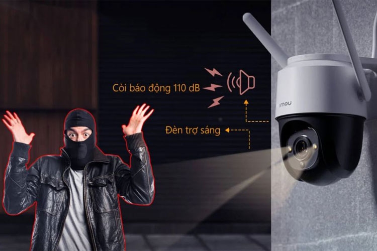 Đèn báo động trên camera: Phát hiện chuyển động thông minh, chống trộm ...