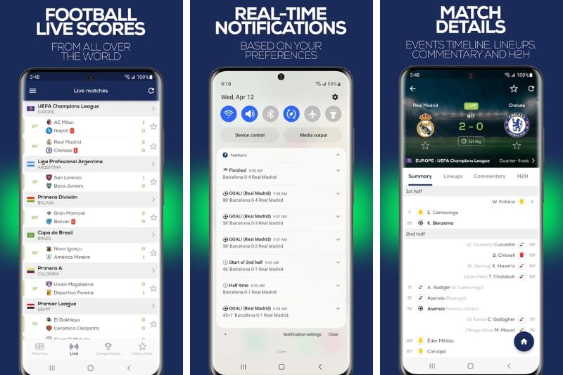 Tải Fastscore Live Scores - Ứng dụng cập nhật tỷ số bóng đá trực tiếp